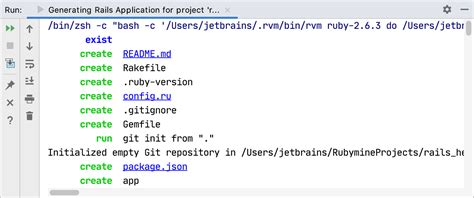 create and run your first rails application rubymine