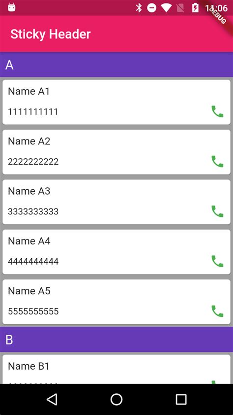 flutter custom sticky headers
