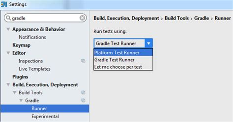 java run gradle test and not junit test in intellij idea