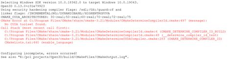 open3d still do not support cuda on windows no cuda toolset found when