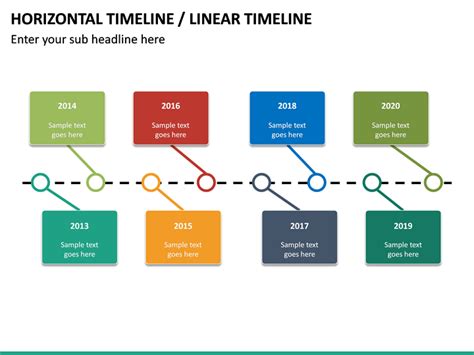 horizontal timeline powerpoint template sketchbubble