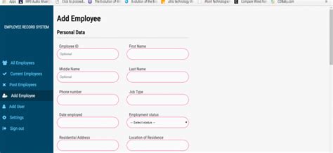 employee record system in php with source code source code and projects