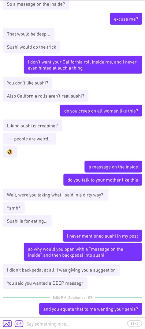 I Posted About Needing A Deep Tissue Massage Creep Backpedals When I