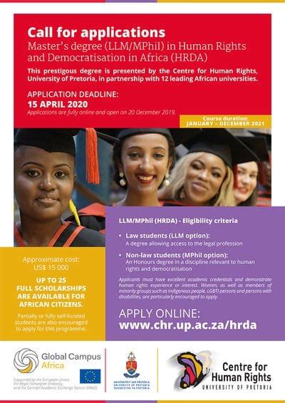 Masters Degree Llm Mphil In Human Rights And Democratisation In