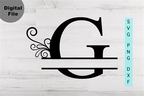 Alphabet Split Monogram Svg Silhouette Cricut Cut Files M013 Dxf Split