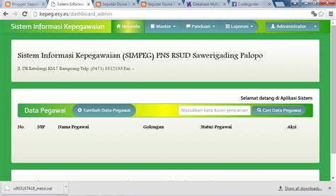 aplikasi sistem informasi kepegawaian download full obob