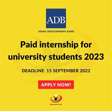 Adb Internship Opportunities Circle International