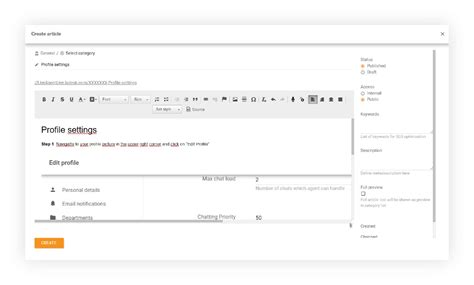 wysiwyg editor liveagent