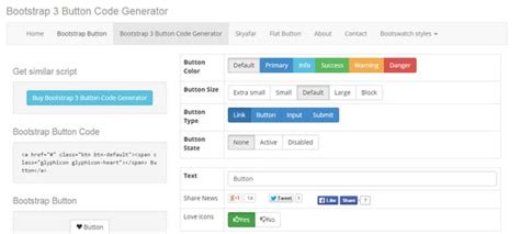 list of bootstrap button generators designmodo