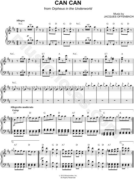 Orpheus In The Underworld Violin Sheet Music