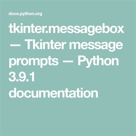 python tkinter messagebox examples python guides