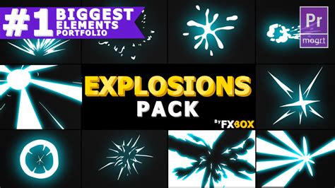 explosion elements pack motion graphics templates motion array