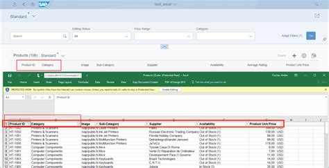 sap calculation spreadsheet — db