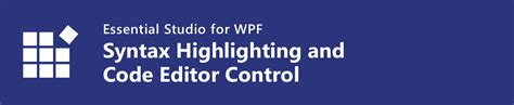 wpf syntax highlighting and code editor syncfusion wpf ui controls