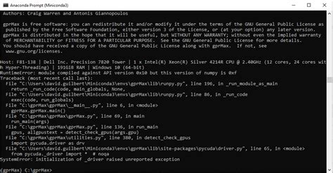 gpu installation numpy pycuda clash · issue 321 · gprmax gprmax · github