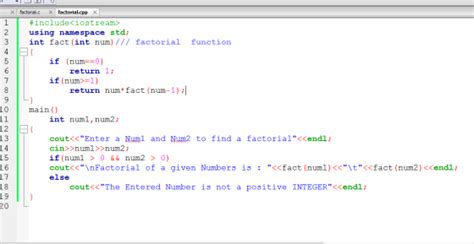 write a c function to find factorial of an integer number n 0 using
