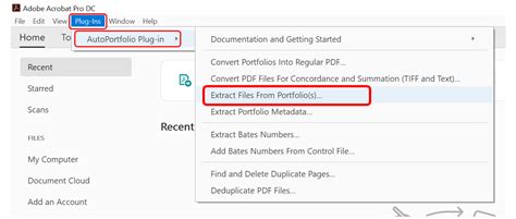 extracting files from a pdf portfolio with autoportfolio™ for adobe