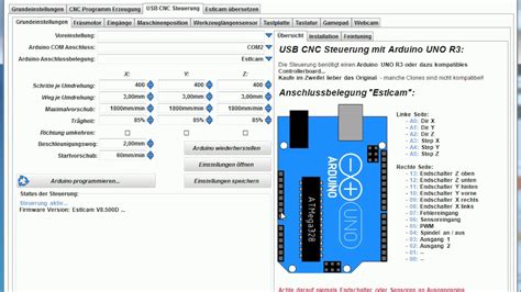 anschluss frequenzumrichter an arduino mit estlcam konfiguration