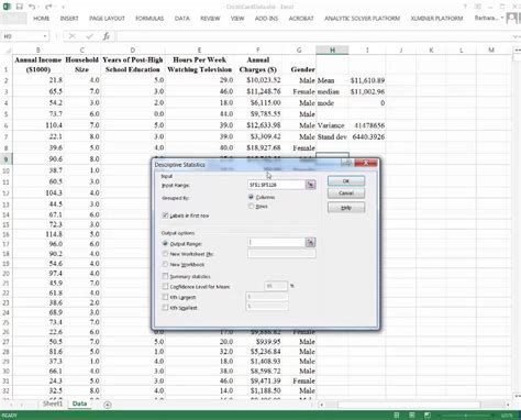 descriptive statistics excel 2016 how to calculate descriptive