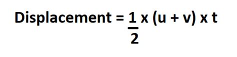 how to calculate displacement