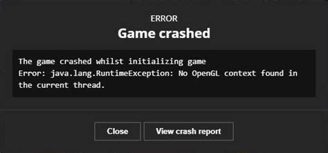 error no opengl context al jugar causas y soluciones