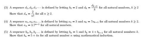 Solved 3 A Sequence D1 D2 D3⋯ Is Defined By Letting B1 2