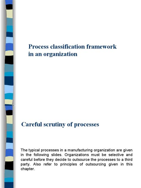 process classification framework pdf strategic management