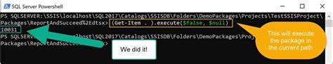 execute ssis package from powershell sqlservercentral