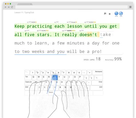 learn touch typing free typingclub typing lessons learn to type