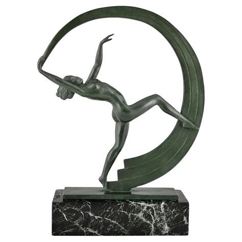 Art Deco Style Sculpture Dancing Nude With Balls By Denis For Max Le