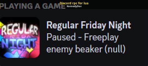 discord rpc for lua [friday night funkin ] [modding tools]
