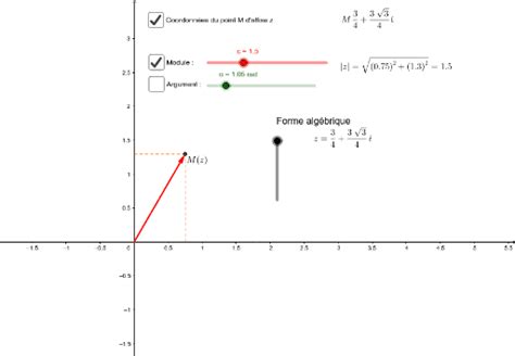représentation géométrique d un nombre complexe geogebra