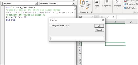 excel vba inputbox