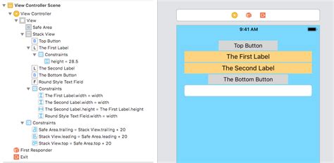 ios width of button in horizontal stackview ios storyboard itecnote