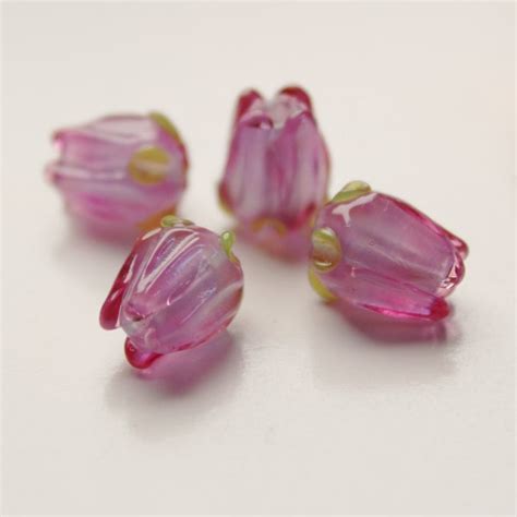 Glass Flower Beads Etsy