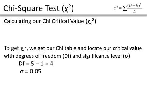 ppt chi square test χ 2 powerpoint presentation free download