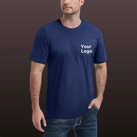 Unisex Premium Combined Cotton Round Neck T Shirt Custom Logo T