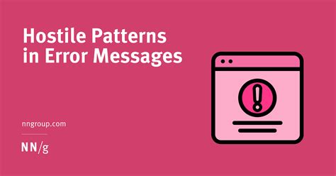 hostile patterns in error messages