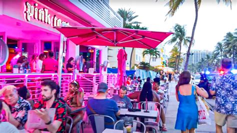 Miami Beach Walk Ocean Drive On Saturday Night May 2022 Youtube