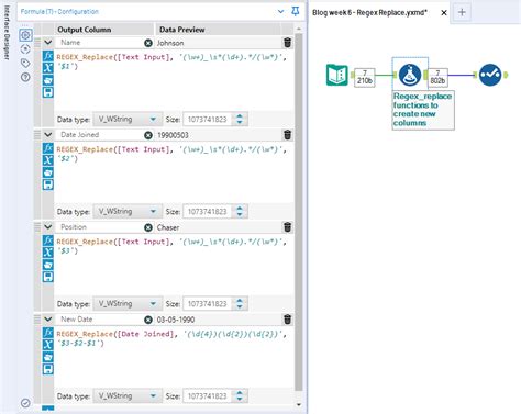 splitting to columns with regex replace in alteryx the data school