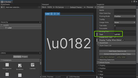 does ui builder support unicode character sequences unity forum