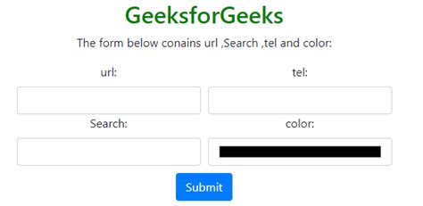 bootstrap 4 inputs geeksforgeeks