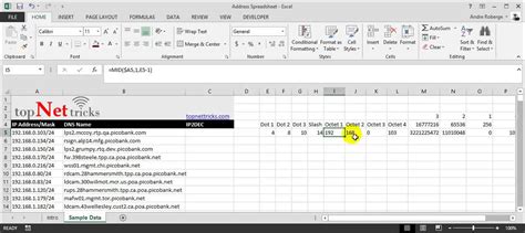 ip2dec excel function to sort ip addresses add in youtube