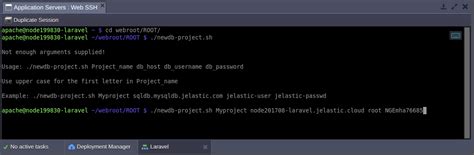 laravel framework automated installation jelastic