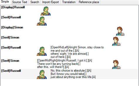 fe8 febuilder lingering conversation boxes questions serenes