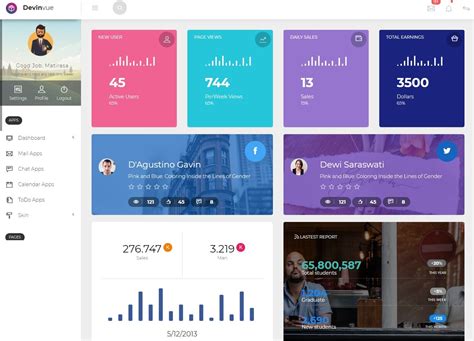 25 best vuejs admin templates for a simplified web development