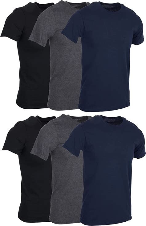 Billionhats Mens Cotton T Shirt 6 Pack Big And Tall Lightweight Tees