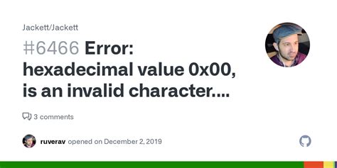 error hexadecimal value 0x00 is an invalid character line 1