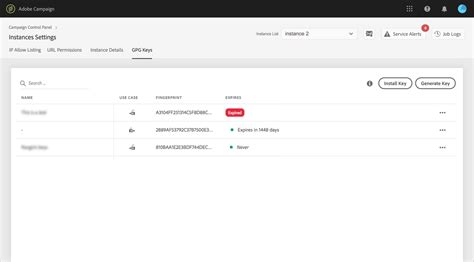 gpg keys management adobe experience cloud