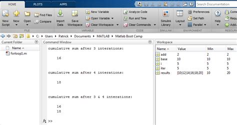 loops — matlab boot camp